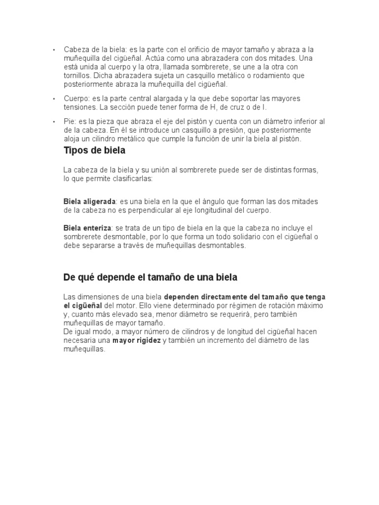 Cabeza de La Biela | PDF