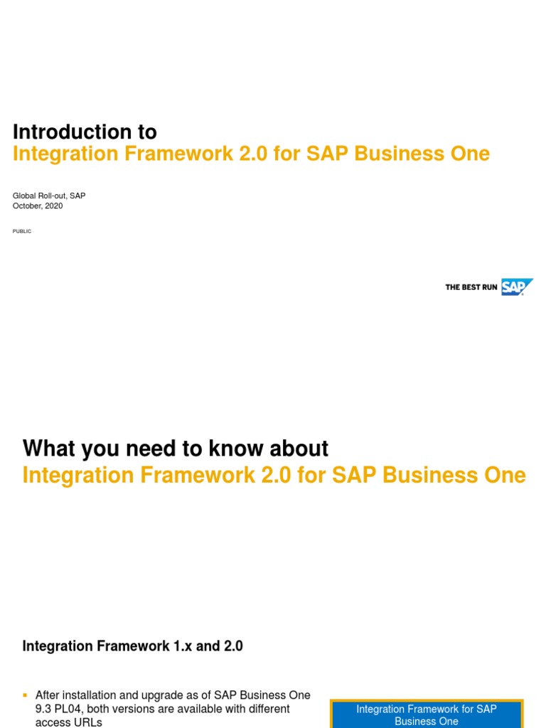 Integration Framework 2 0 For SAP Business One | PDF | Cloud Computing | Xslt