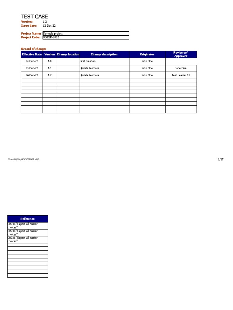 Test Case Example | PDF