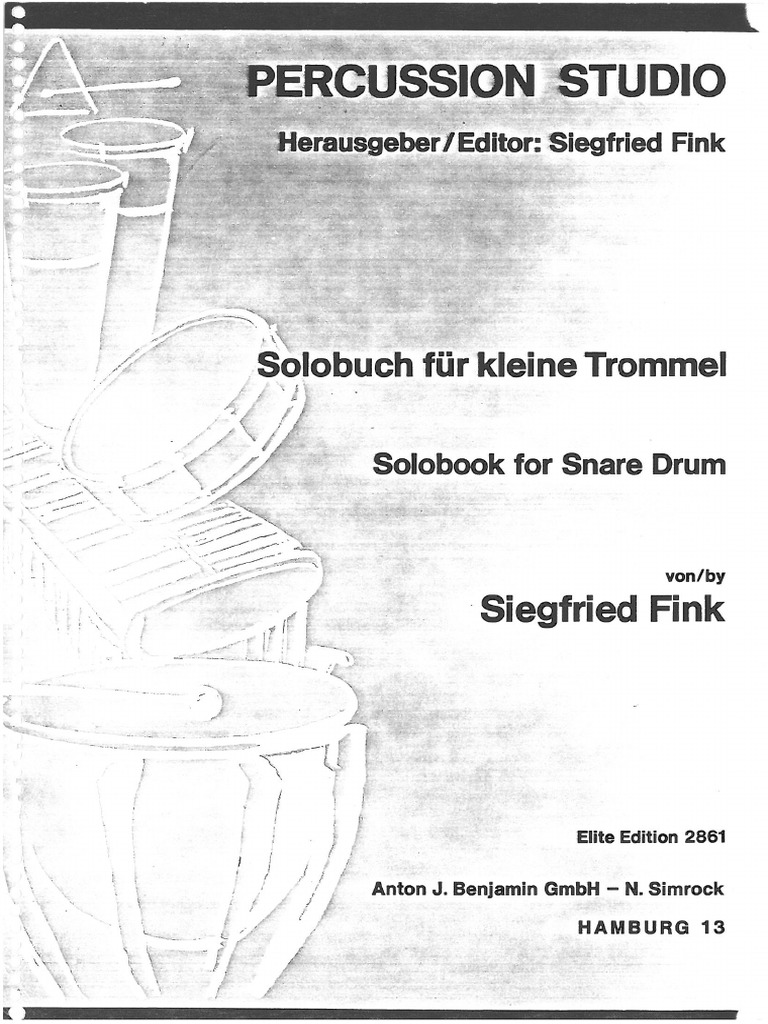 Fink, Sigfried - Solo Book For Snare | PDF