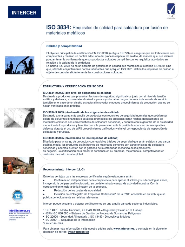 Iso 3834 | PDF | Calidad (comercial) | Soldadura