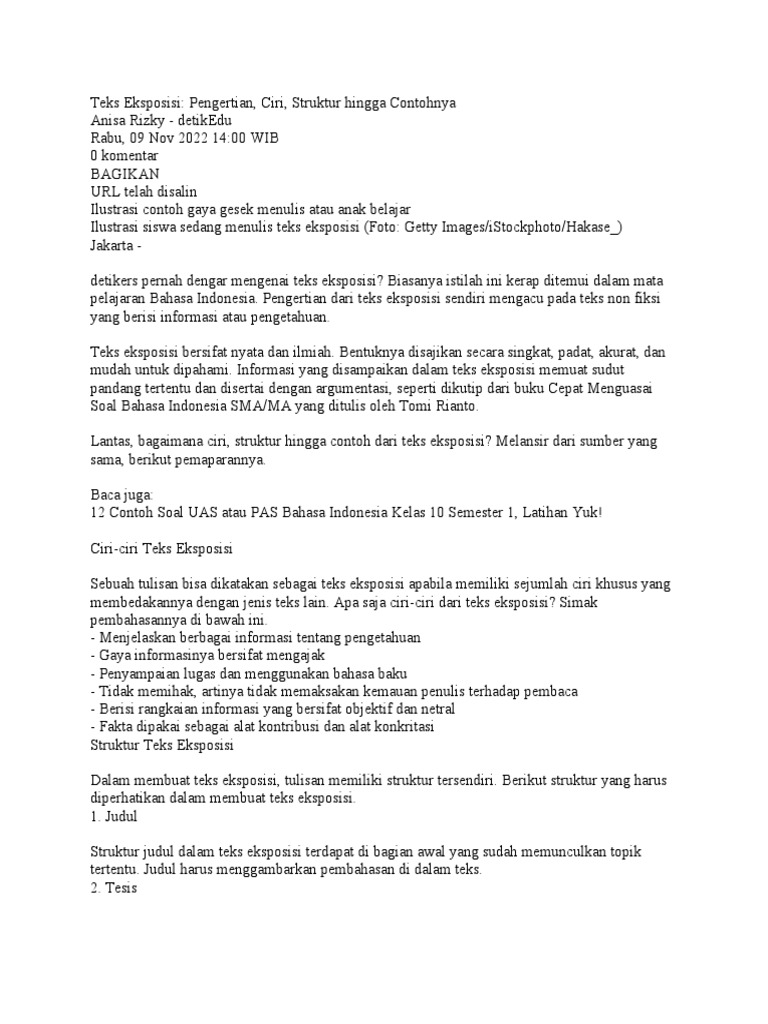 Teks Eksposisi | PDF