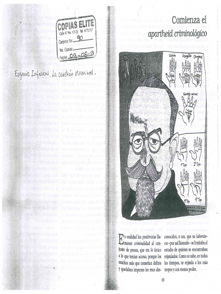 Comienza El Apartheid Criminologico Eugenio Zaffaroni | PDF