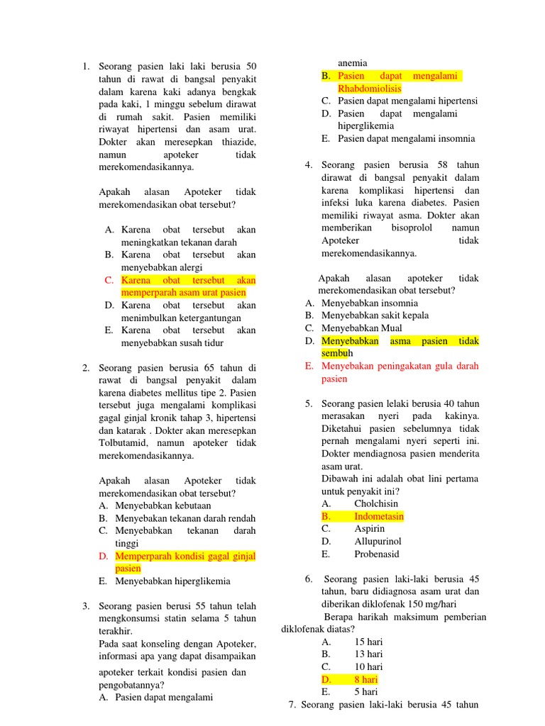 Soal Uas Farter Gabungan | PDF | Kesehatan Holistik