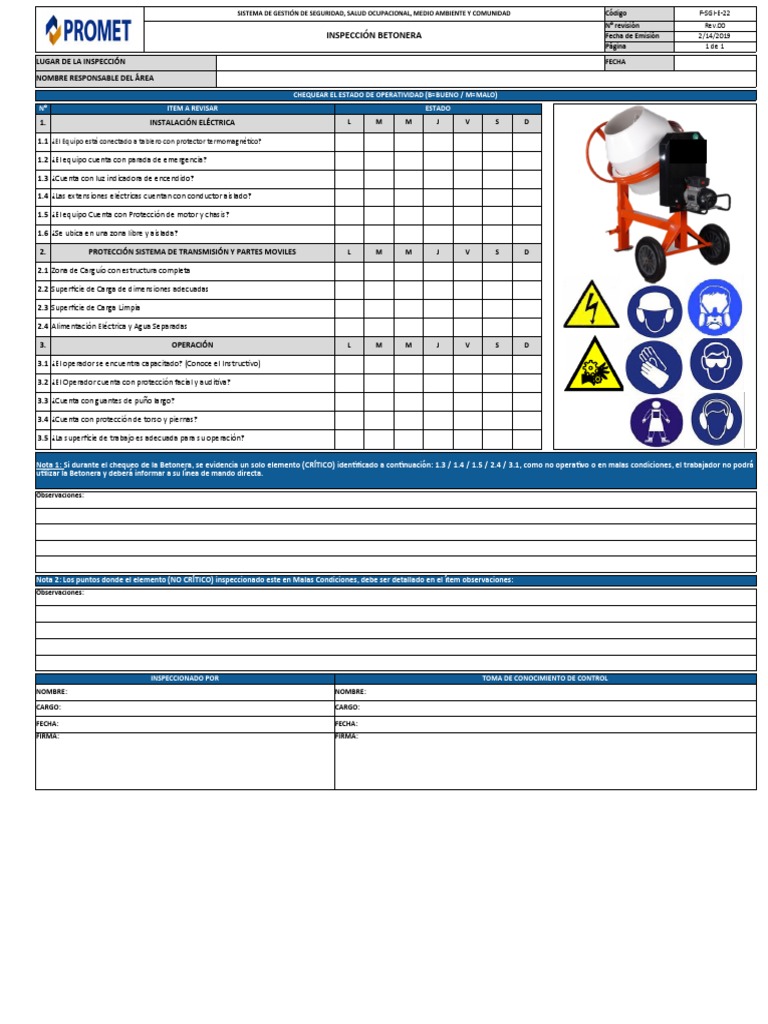 F-22 Check List Betonera | PDF