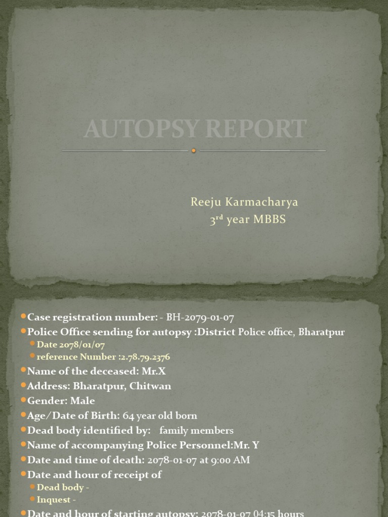 AUTOPSY Reezu | PDF | Urinary Bladder | Heart