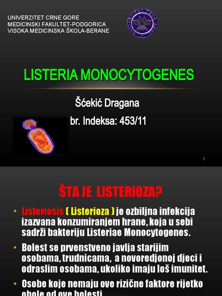 Listeria Monocytogenes | PDF