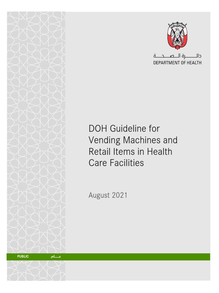 DOH Guideline For Vending Machines in Health Care Facilities | PDF ...