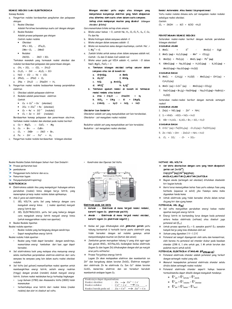 Reaksi Redoks Dan Elektrokimia | PDF