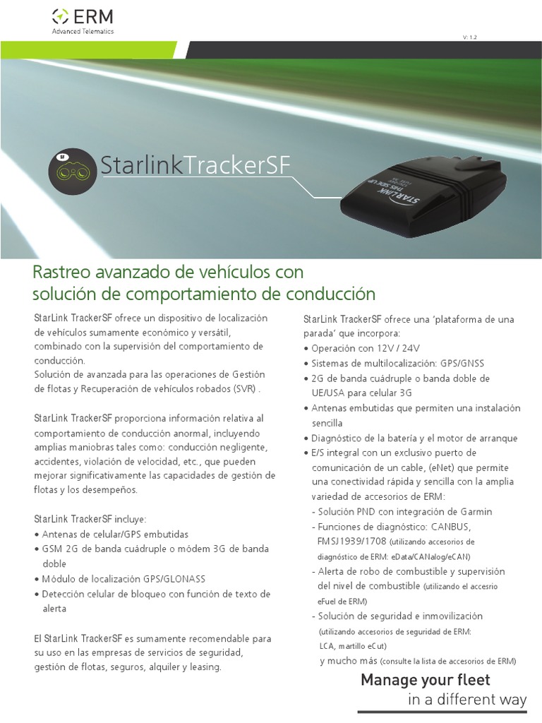 StarLink Tracker SF | PDF | 3 G | Ciencias de la Computación