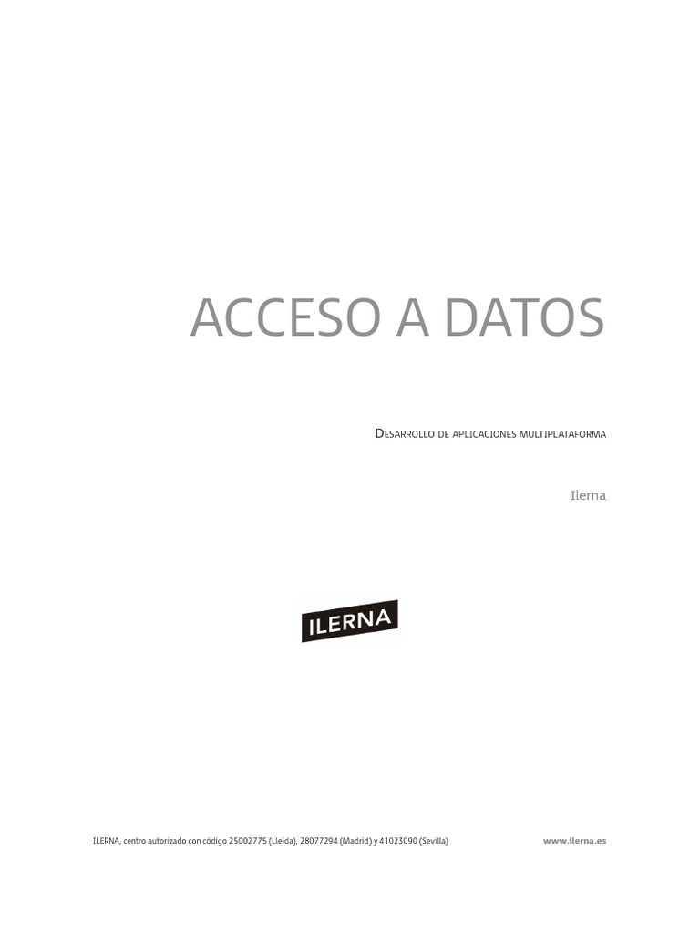 Acceso A Datos | PDF | Archivo de computadora | Gestión de datos