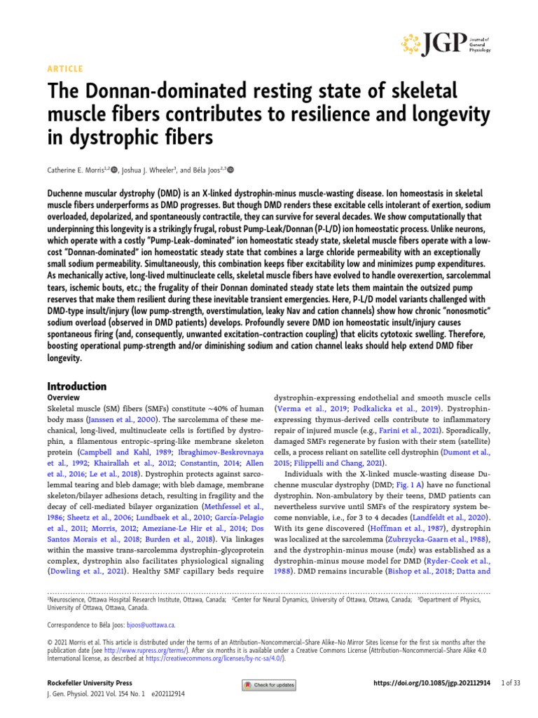 The Donnan-Dominated Resting State of Skeletal Muscle Fibers ...