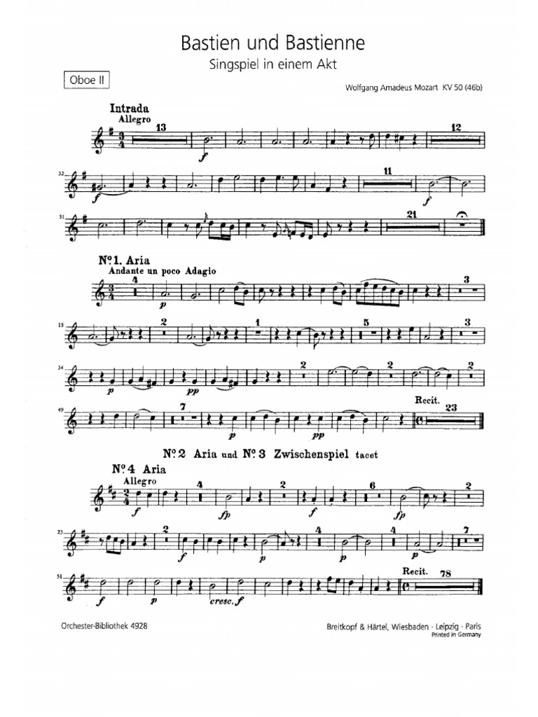 Opera Bastien Und Bastienne | PDF