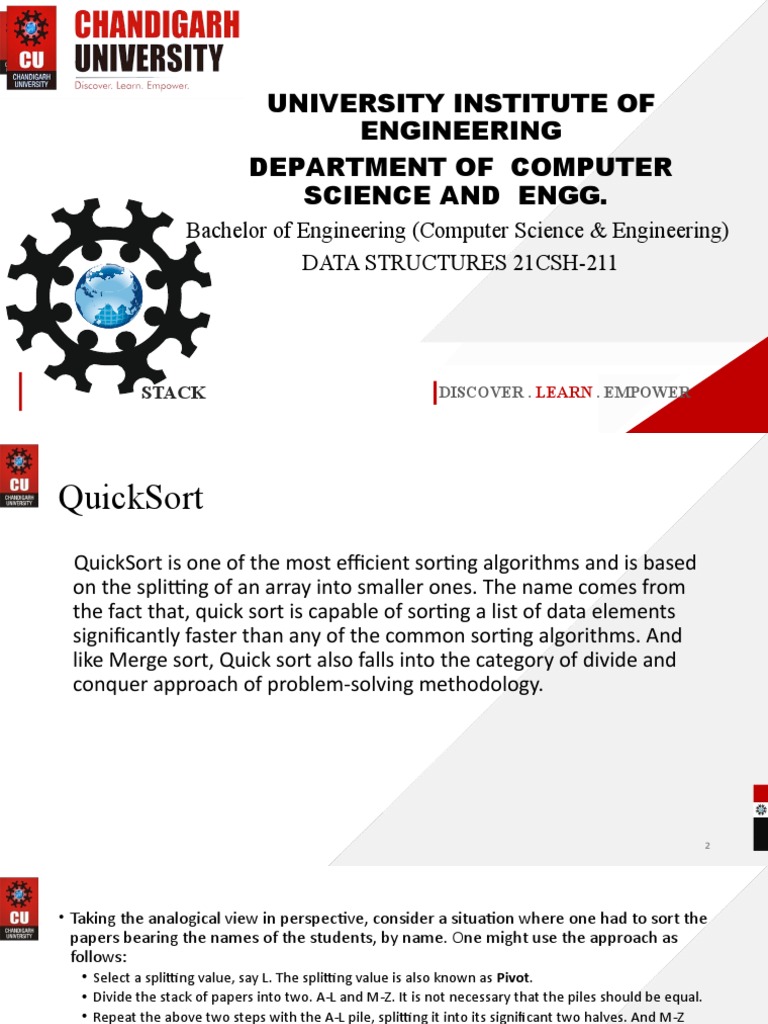 QuickSort Algorithm Complexity Analysis | PDF | Teaching Methods ...