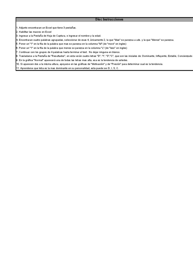 Prueba Dics | PDF | Fuerza