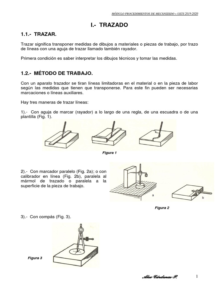 Documento Trazado, Taladrado, Roscado | PDF | Perforar | Materiales de ...