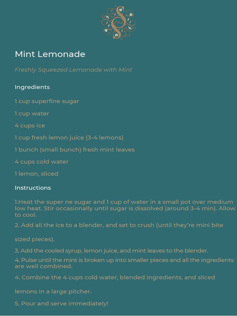 11.mint Lemonade | PDF