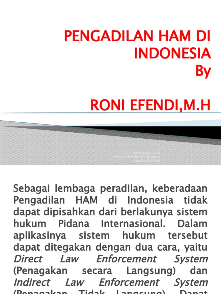 PENGADILAN HAM-Direct Enforcement System | PDF