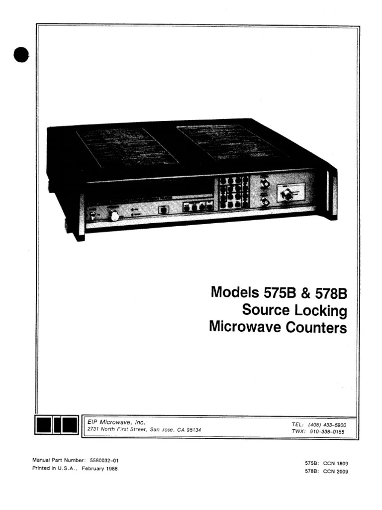 Eip Microwave Model 575b 578b Microwave Counter SM 1 | PDF