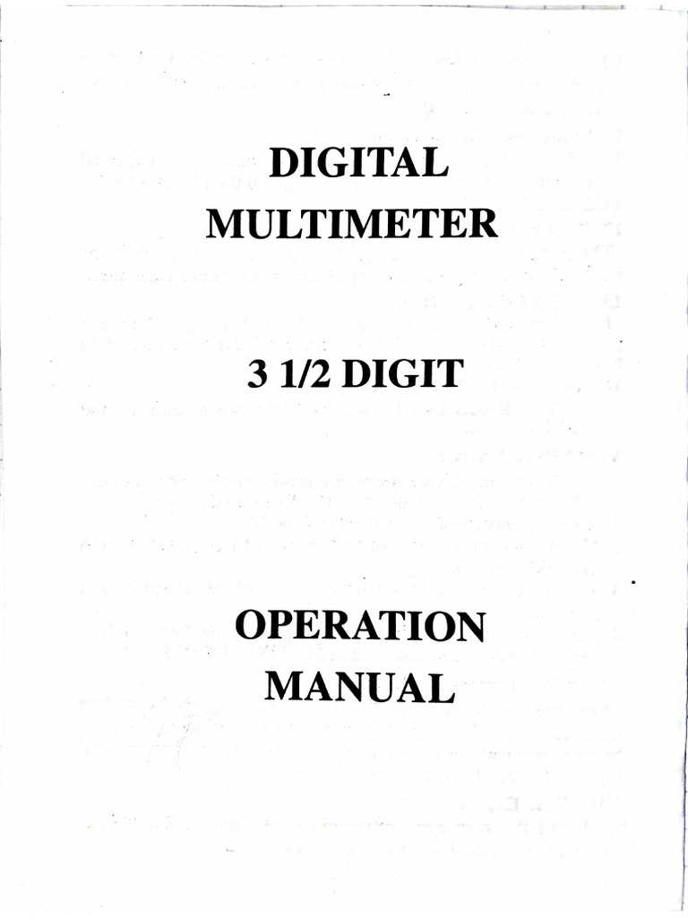 Manual Multimetro DT920 A | PDF