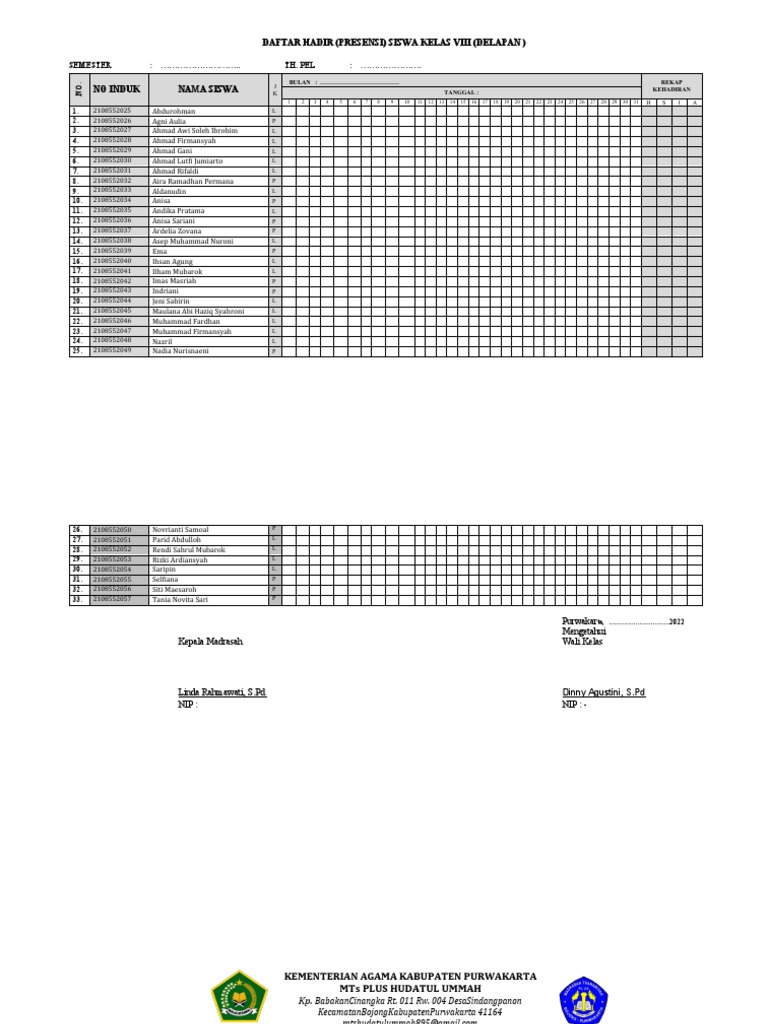 Buku Presensi 8 Pdf