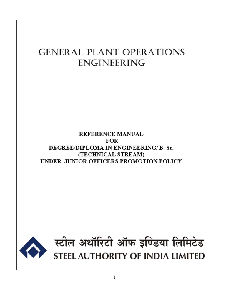 General Plant Operation Engg | PDF | Coke (Fuel) | Combustion