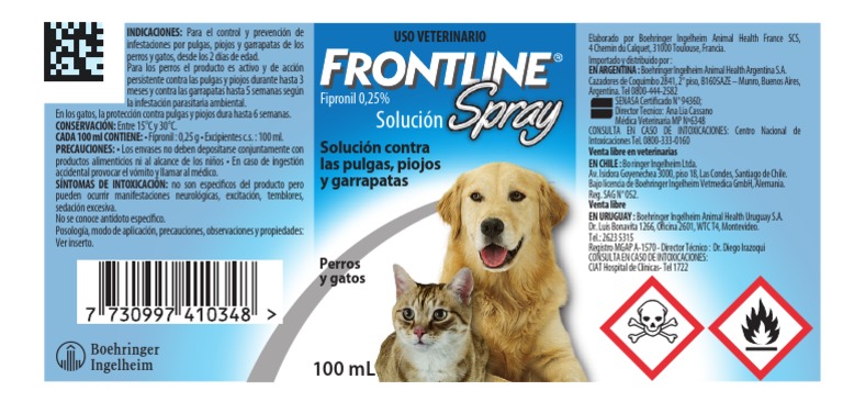 Frontline Spray 100 ML | PDF | Especialidades Medicas
