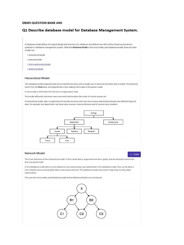 Dbms Question Bank Ans | PDF | Databases | Data Management Software