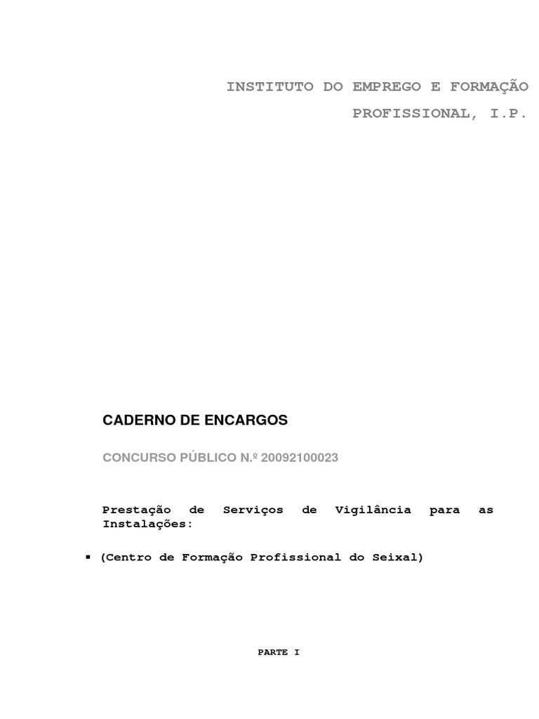 16ed - Pggds.aa - Ual.8f Caderno Encargos CCTV Exemplo2 | PDF | Propriedade intelectual ...