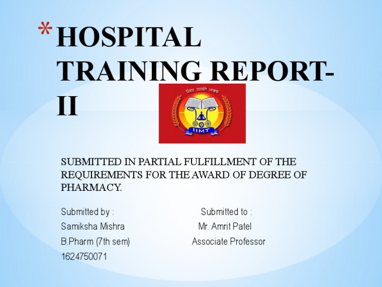 Hospital Training Report-II | PDF