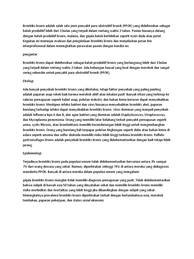 Bronkitis Kronis LP | PDF | Sains & Matematika