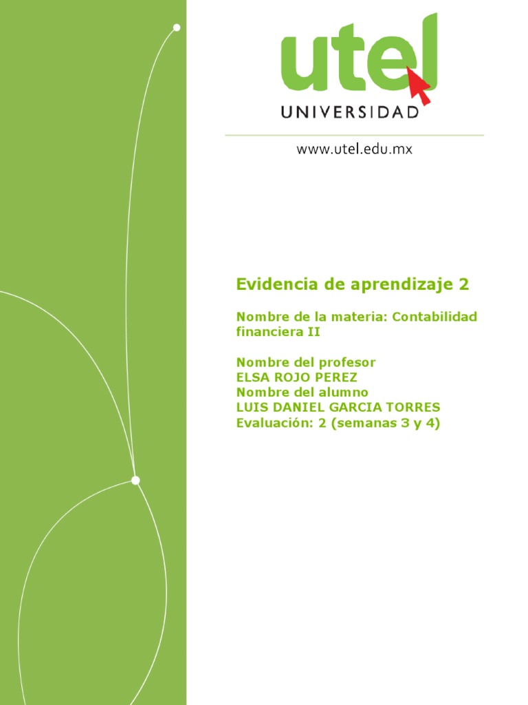 Contabilidad Financiera Ii Semana 2 P Pdf Contabilidad