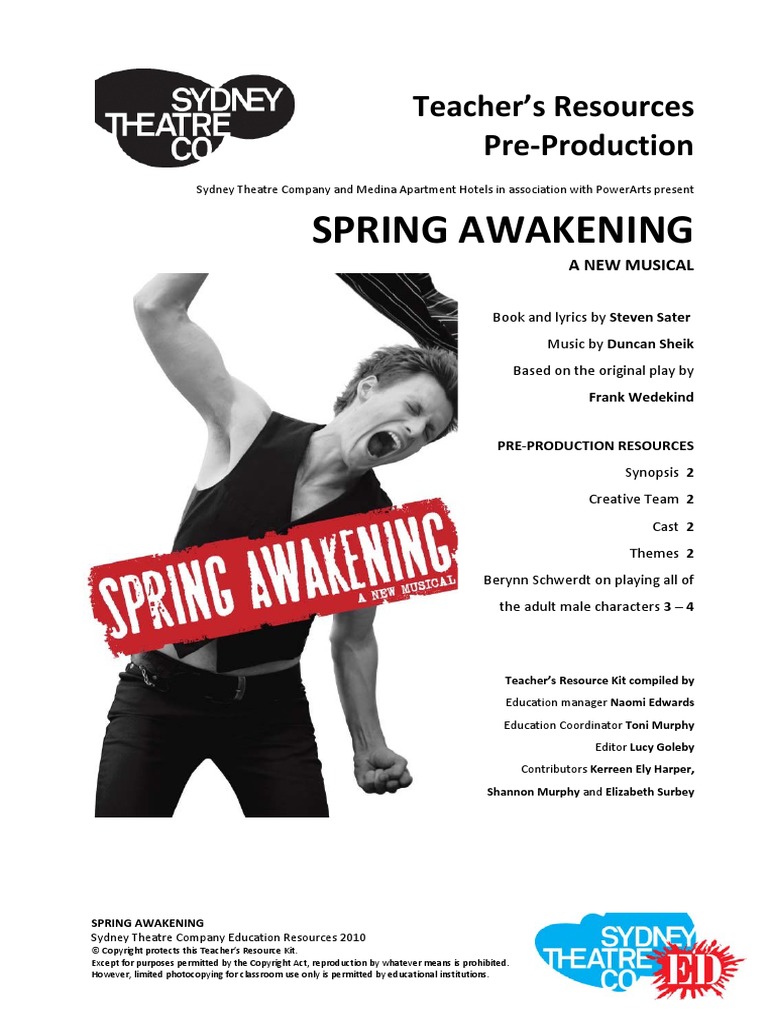 Final Spring Awakening | PDF | Adolescence | Musical Theatre
