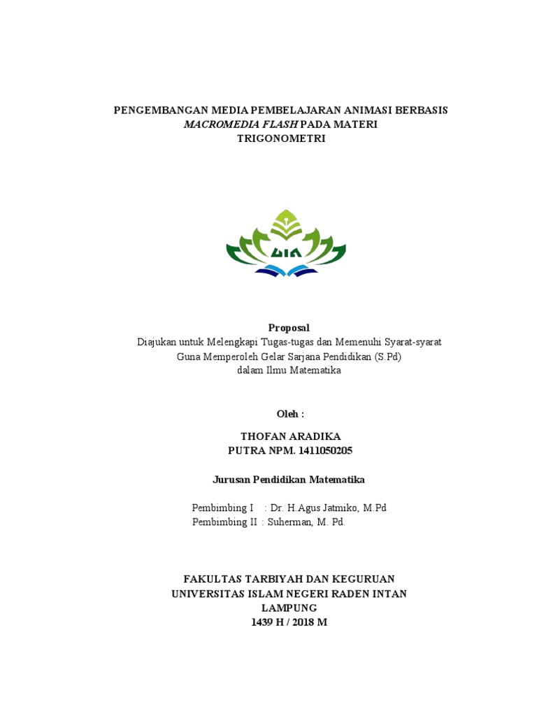 Contoh Proposal Fix Penggunaan Media Pembelajaran Interaktif | PDF | Komputer