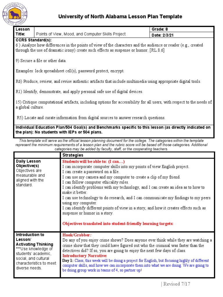 Lesson Plan Computer Skills Detailed | PDF | Educational Assessment ... Lesson Plan Computer Skills Detailed | PDF | Educational Assessment ...