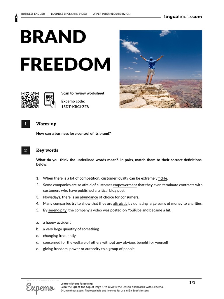 Brand Freedom British English Student Ver2 BW | PDF | Communication ...
