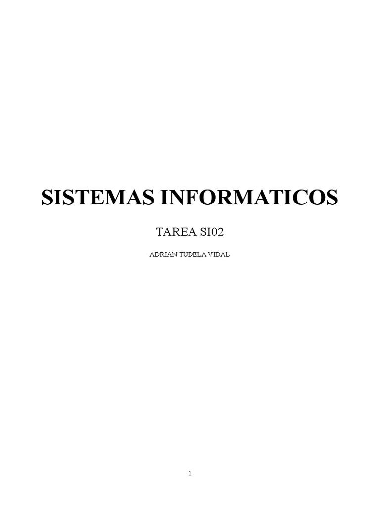 Sistemas Informaticos | PDF | Sistema operativo | Software