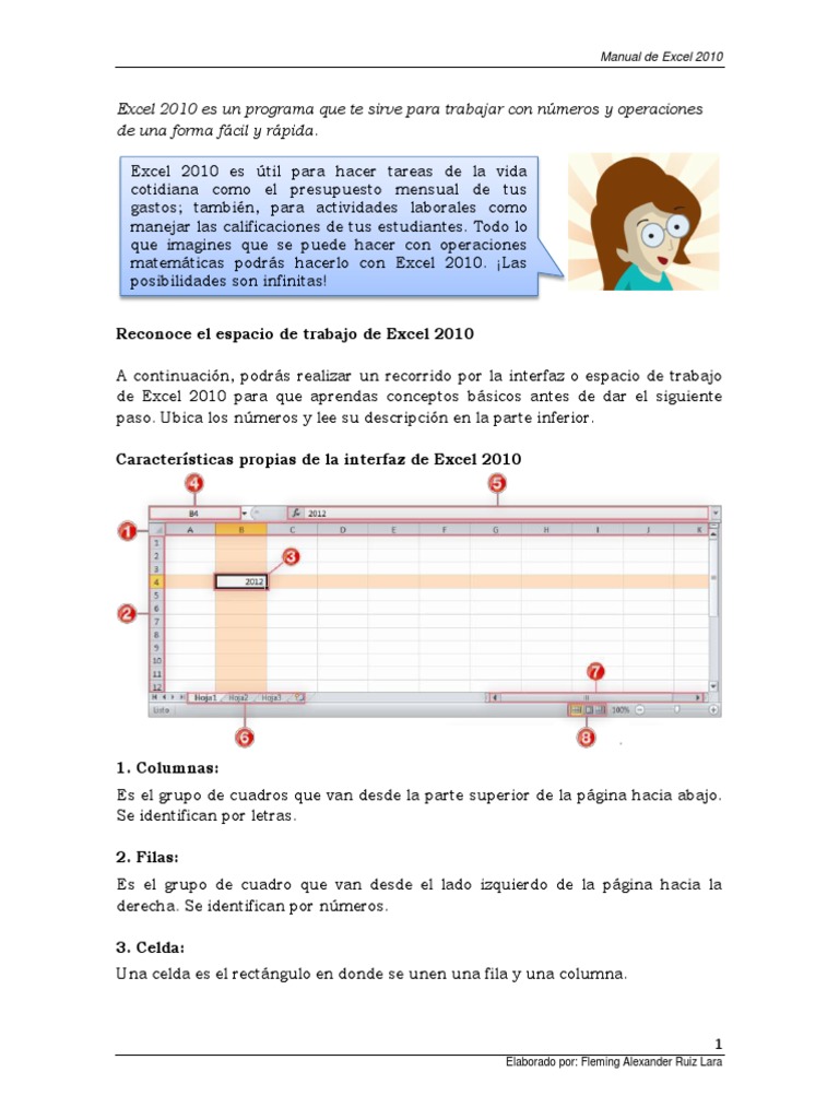 Manual de Excel 2010-2 | PDF | Microsoft Excel | Hoja de cálculo