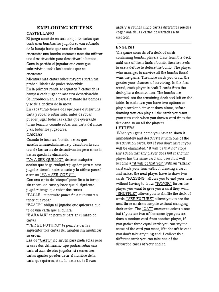 Exploding Kittens | PDF
