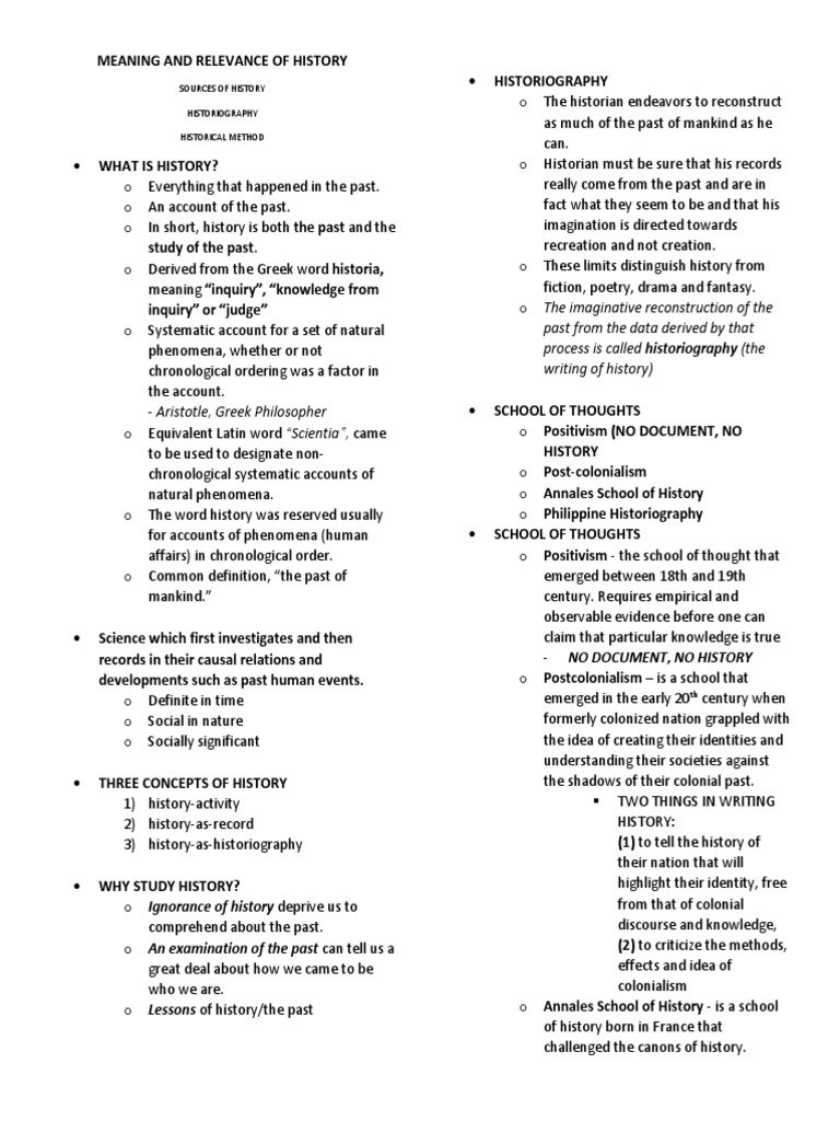 Meaning and Relevance of History | PDF | Primary Sources | Historiography