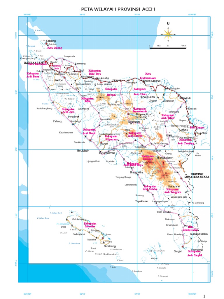 01 Peta Wilayah Prov Aceh | PDF