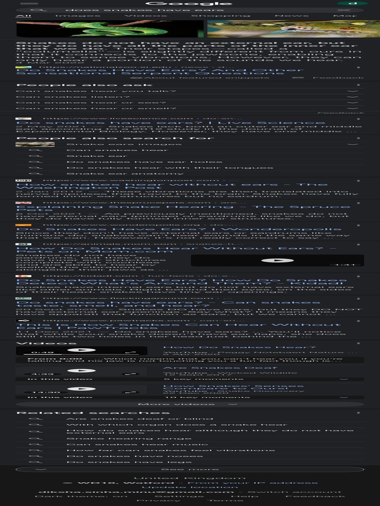 Does Snakes Have Ears | PDF | Ear | Snake