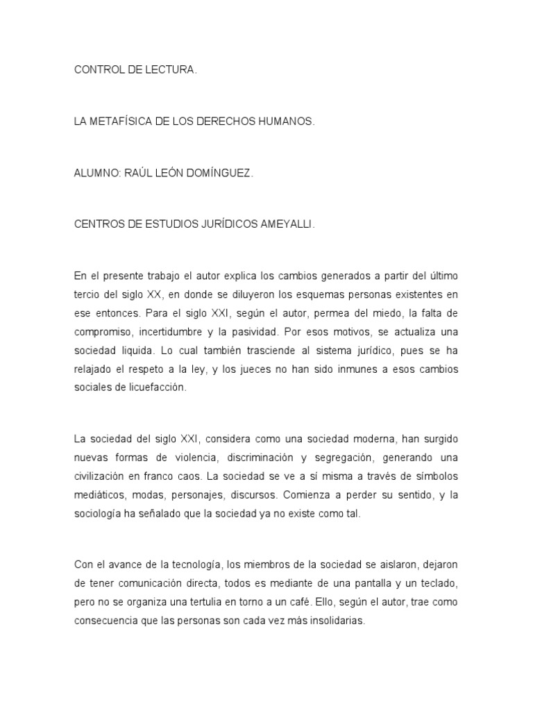 Cuarta Lectura. Sociedad Subsiguiente A La Modernidad, Seguridad Jurídica Diluida y Jueces en ...