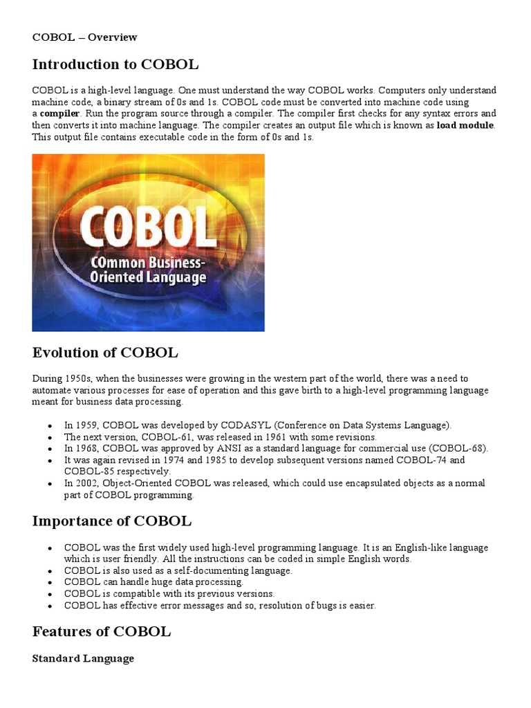 COBOL for Business Programmers | PDF | Computer Program | Programming