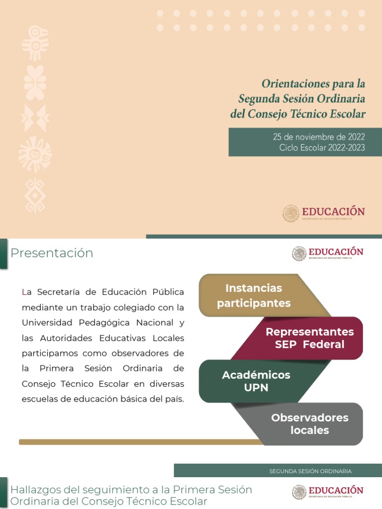 Orientaciones para La Segunda Sesión Ordinaria Del Consejo Técnico ...