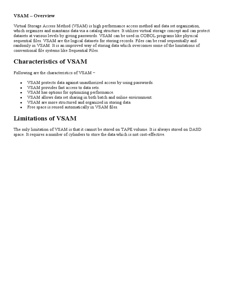 Vsam | PDF