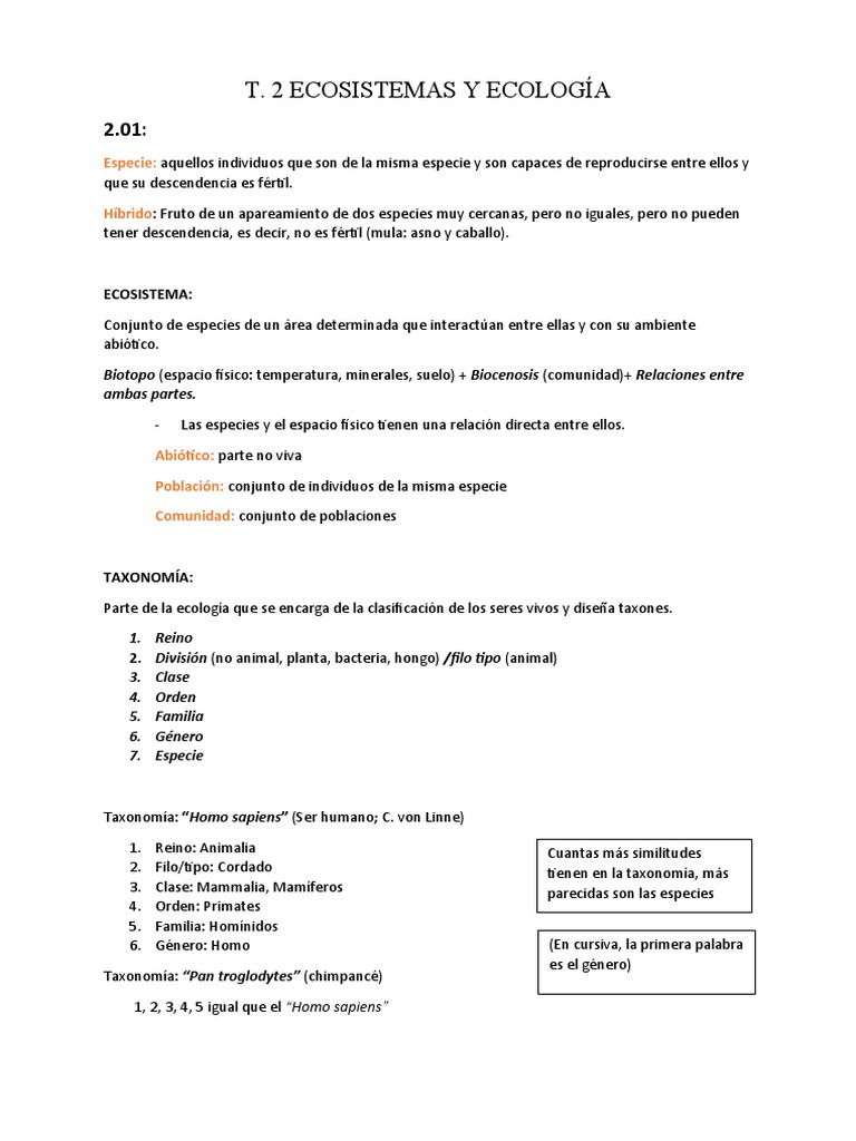 Tema 2 | PDF | Red alimentaria | Ecosistema