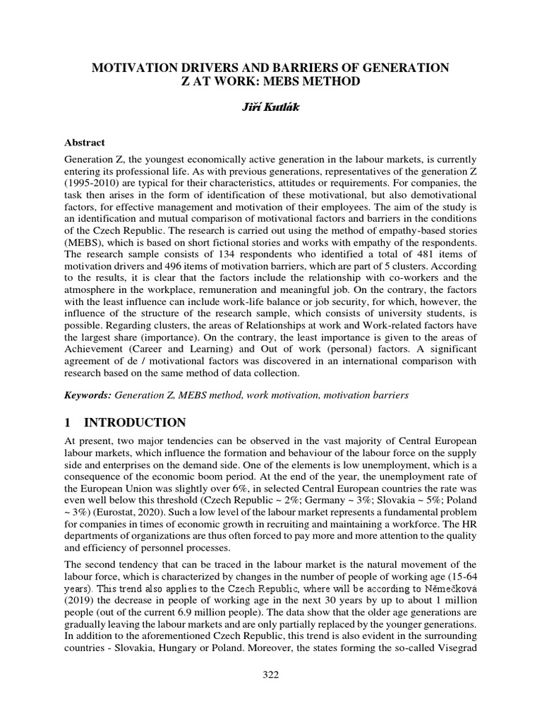 MOTIVATION DRIVERS AND BARRIERS OF GENERATION Z | PDF | Empathy ...