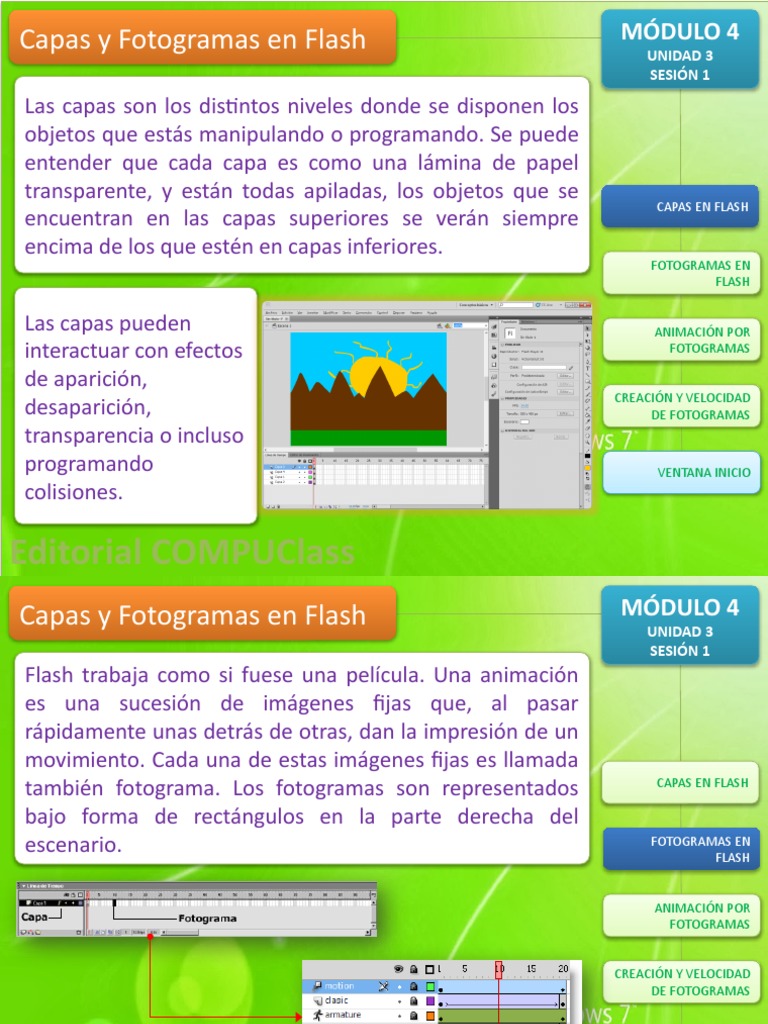 Editorial Compuclass: Capas Y Fotogramas en Flash | PDF