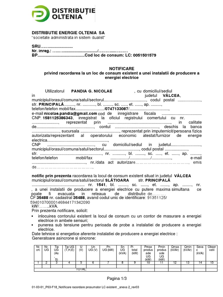 01-03-01 - P03-F18 - Notificare Racordare Prosumator LC Existent ...